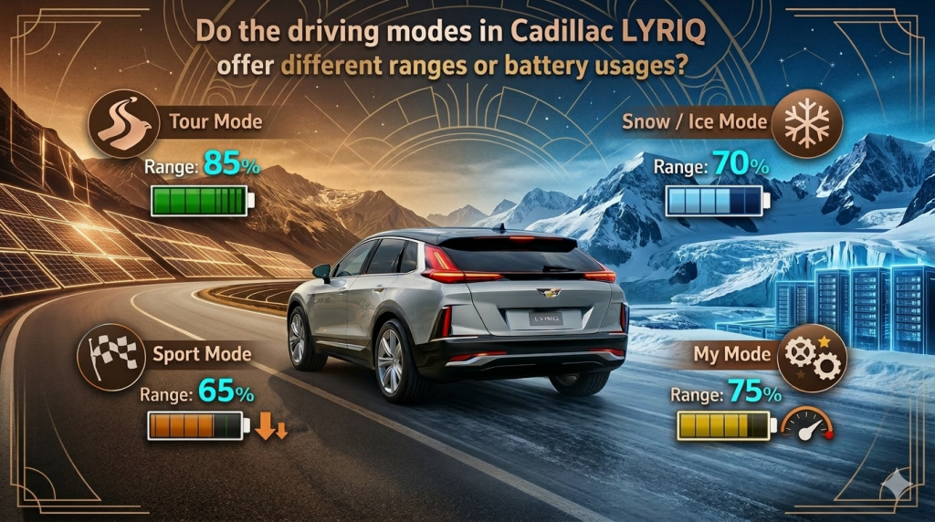 Do the Driving Modes in Cadillac Lyriq Offer Different Ranges or ...